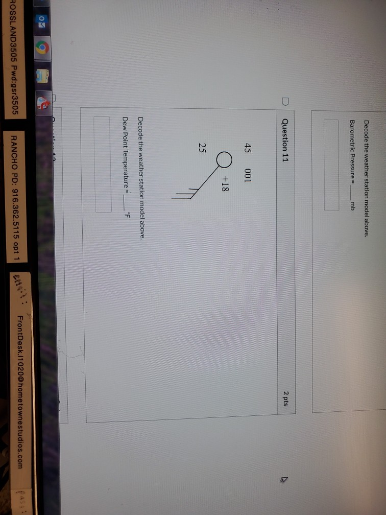 Solved Decode the weather station model above. Barometric | Chegg.com