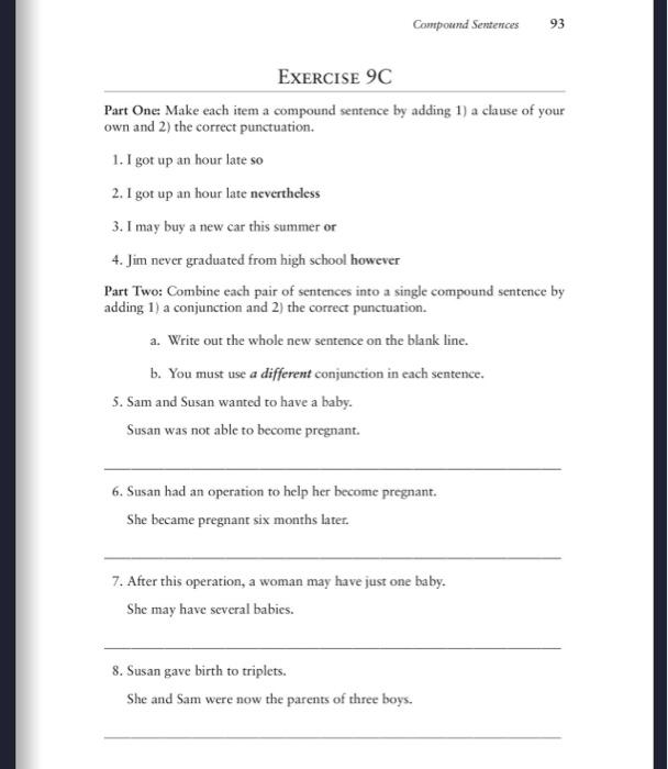 exercise 9-B Add commas and semicolons to the | Chegg.com