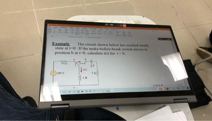 Solved т Example The circuit shown below has reached steady | Chegg.com