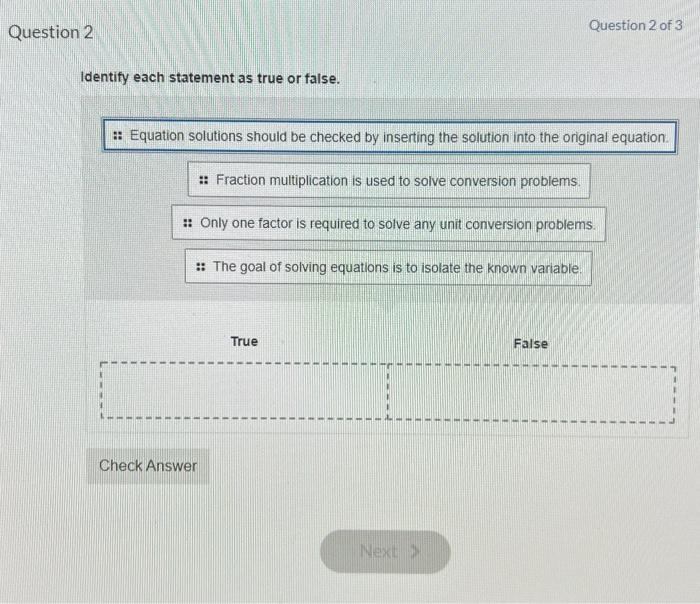 Solved Identify each statement as true or false. Question 2 | Chegg.com