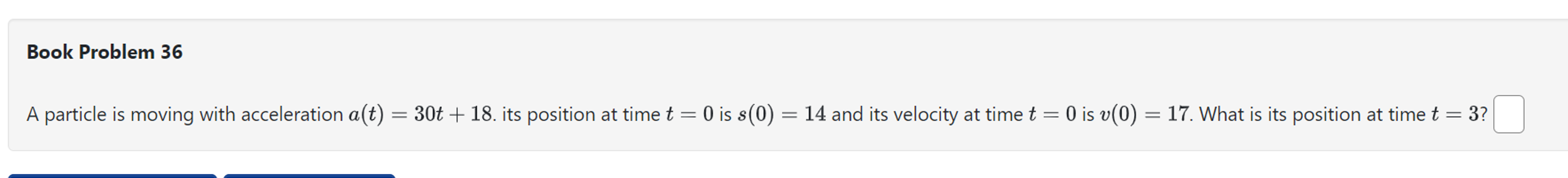 Solved Book Problem 36A particle is moving with acceleration | Chegg.com