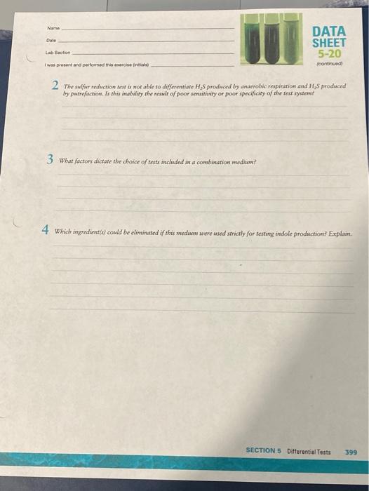 Solved SIM Medium: Sulfur Reduction, Indole Production, | Chegg.com