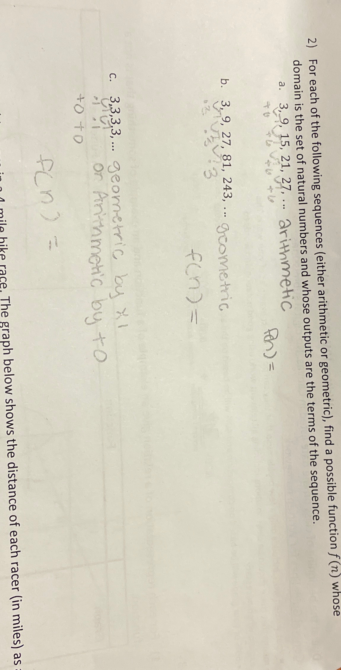 Solved For each of the following sequences (either | Chegg.com