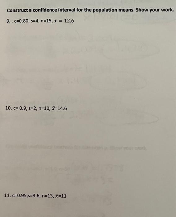 Solved What is the confidence interval of the following | Chegg.com