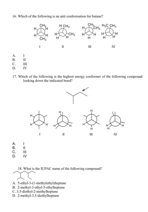 Solved 1. What is the parent chain of the following | Chegg.com