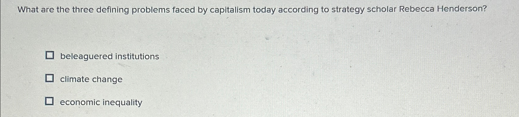 Solved What are the three defining problems faced by | Chegg.com