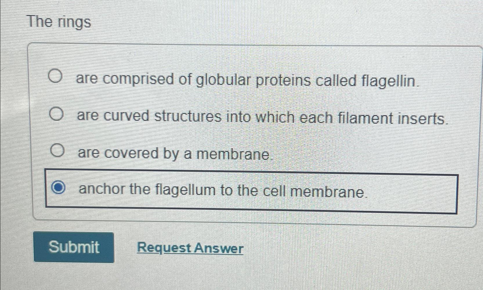 Solved The ringsare comprised of globular proteins called | Chegg.com