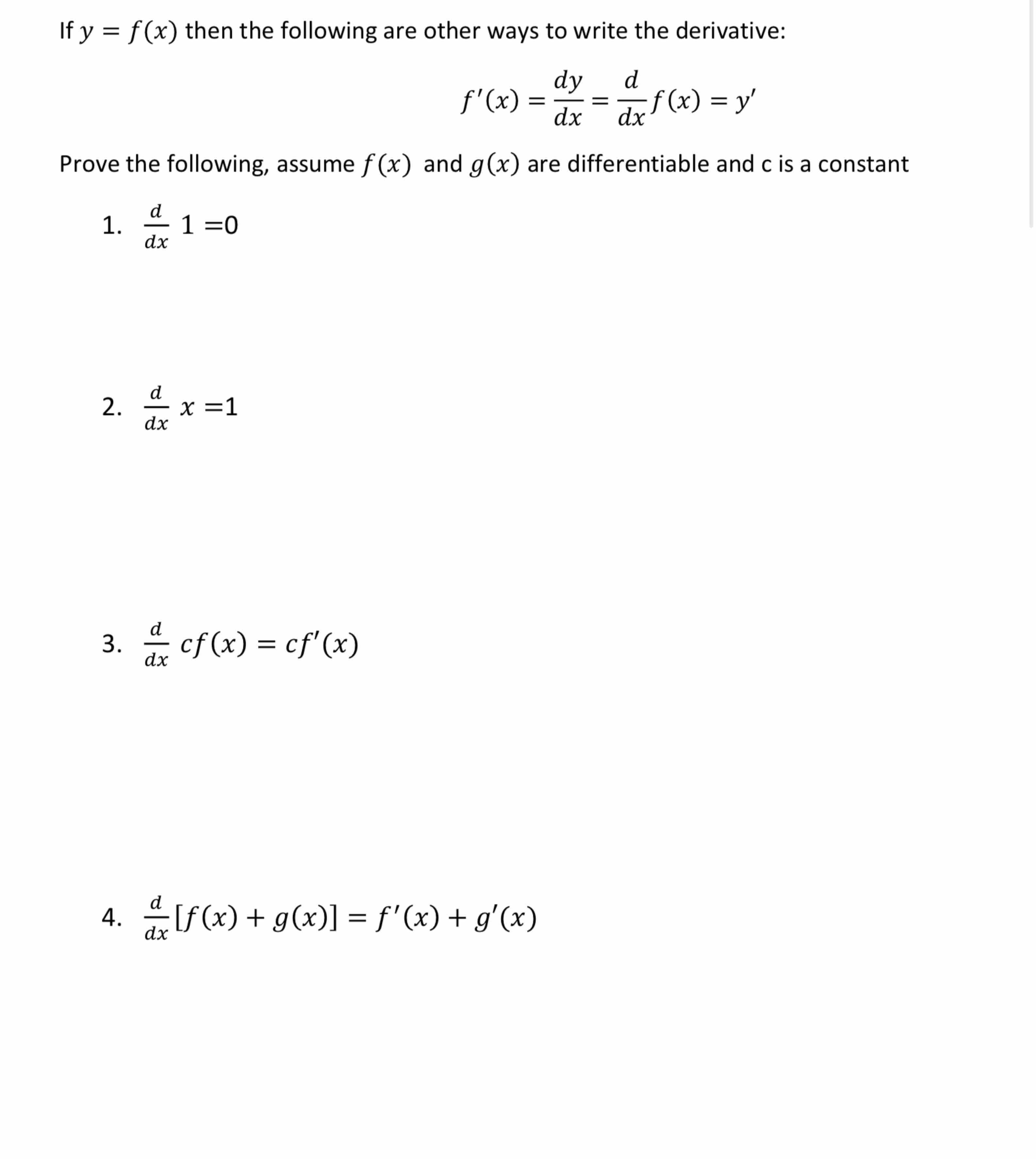 Solved If y=f(x) ﻿then the following are other ways to write | Chegg.com
