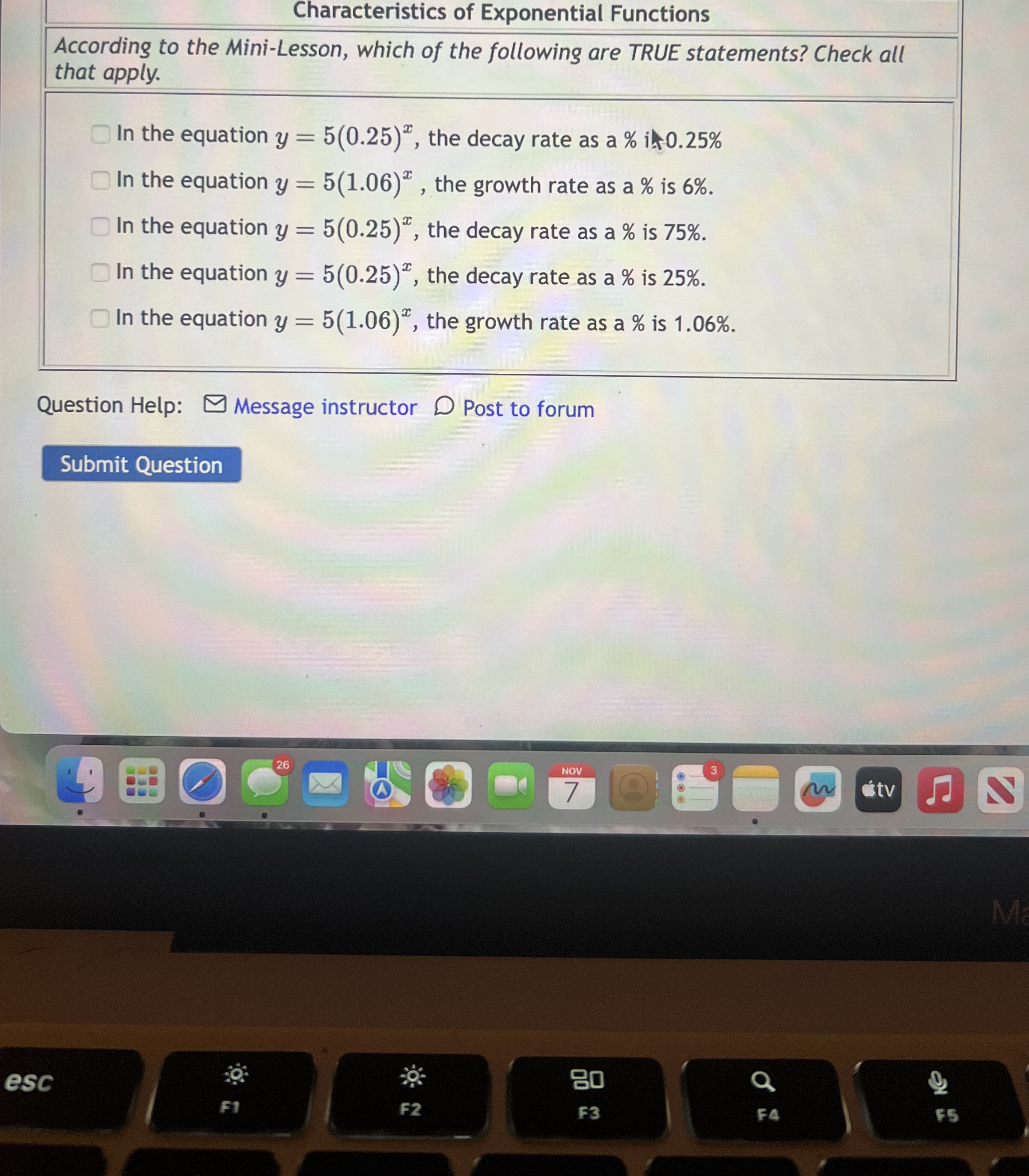 Solved Characteristics of Exponential FunctionsAccording to | Chegg.com