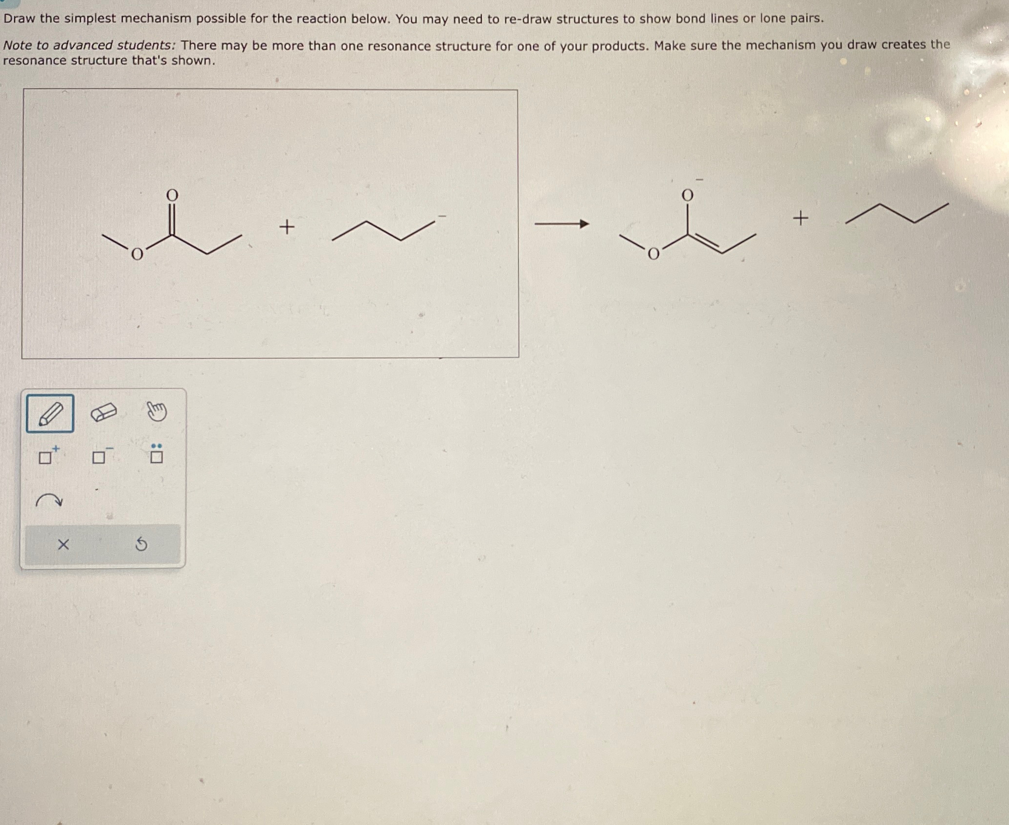 Draw the simplest mechanism possible for the reaction | Chegg.com
