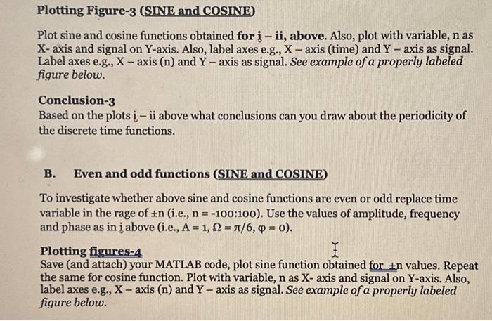 Solved Discrete Time Sinusoidal Signals A. Discrete time | Chegg.com
