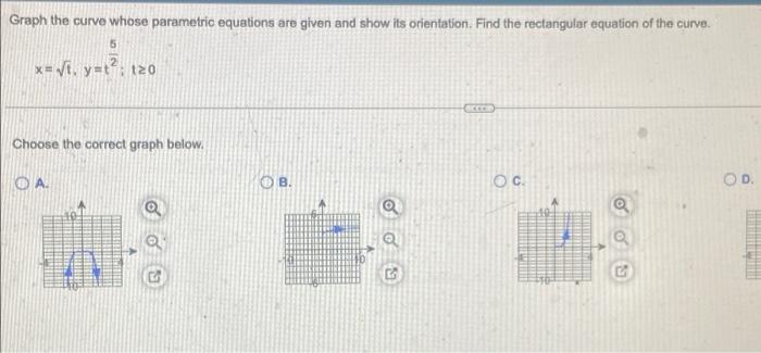 Solved Graph the curve whose parametric equations are given | Chegg.com