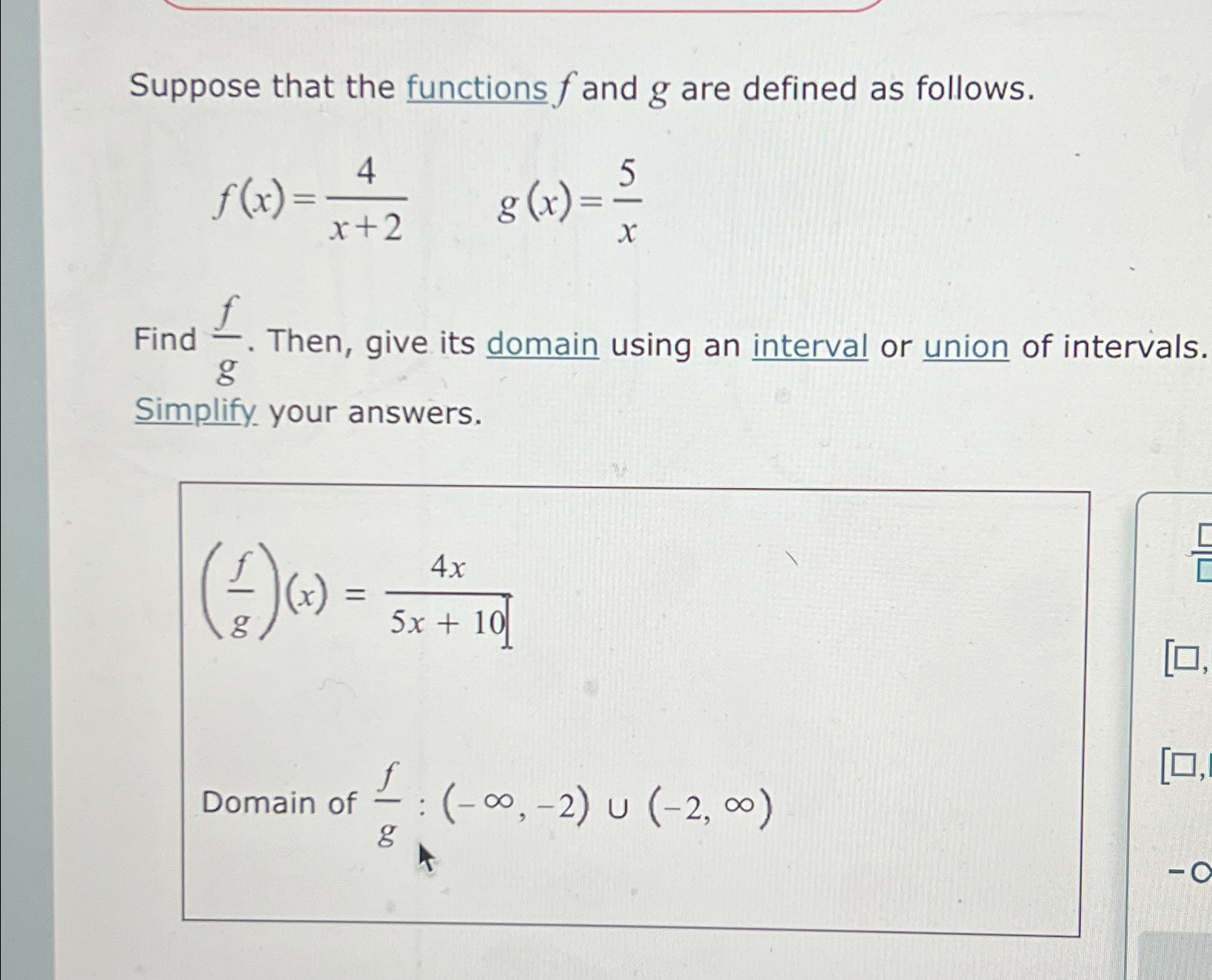 Solved Suppose that the functions f ﻿and g ﻿are defined as | Chegg.com