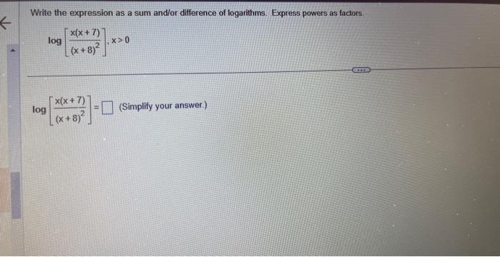 Solved Write the expression as a sum and/or difference of | Chegg.com