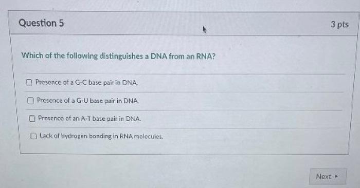 Solved Question 5 3 pts Which of the following distinguishes | Chegg.com