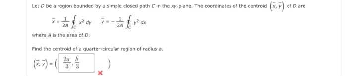 Solved Let D be a region bounded by a simple closed path C | Chegg.com