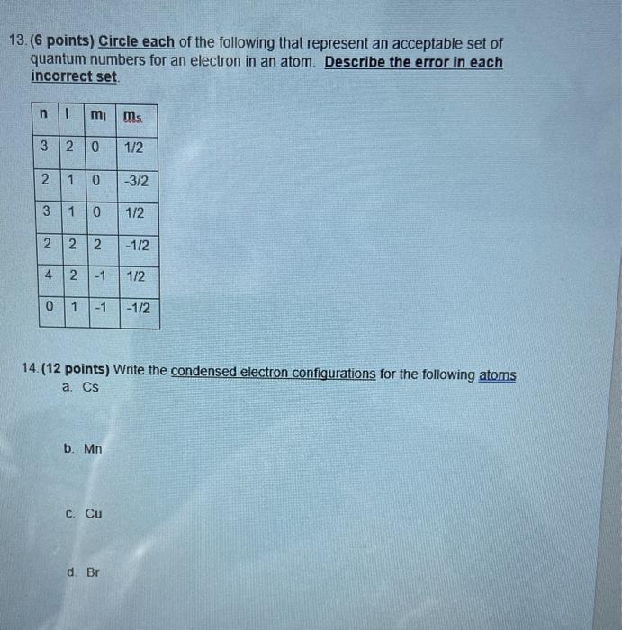 Solved 3. (6 points) Circle each of the following that | Chegg.com