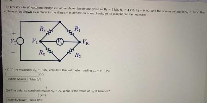 Solved The resistors in Wheatstone bridge circuit as shown | Chegg.com