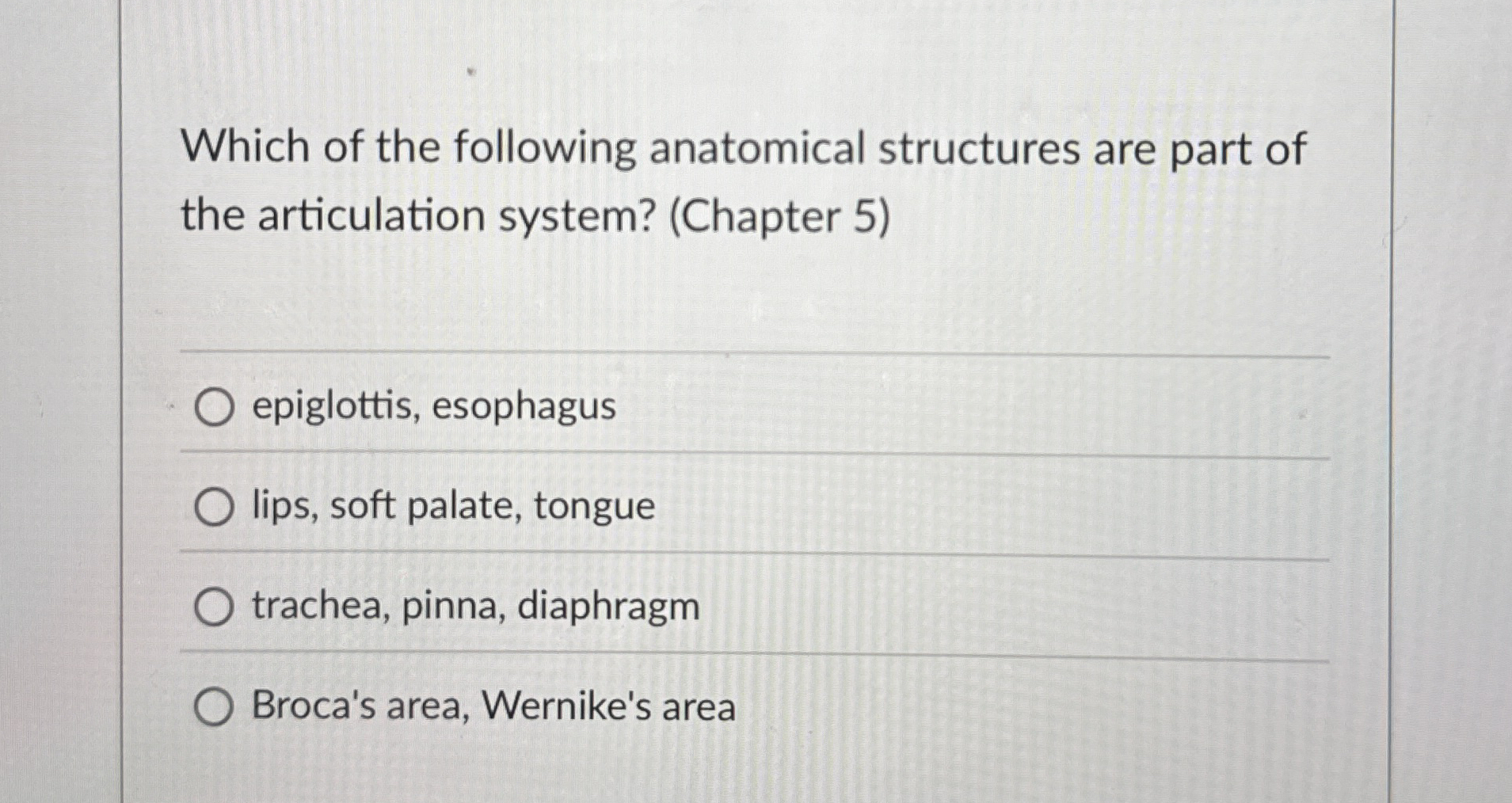Solved Which of the following anatomical structures are part | Chegg.com