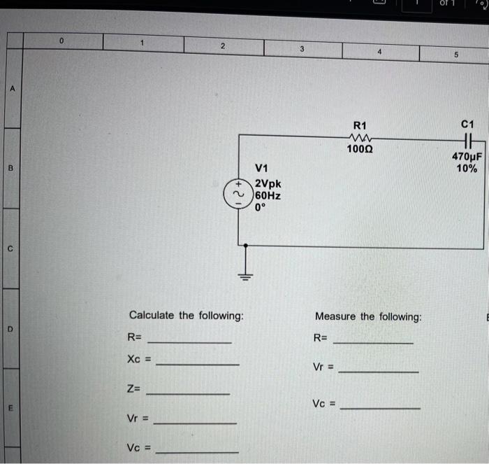 Solved Calculate the following: Measure the following: | Chegg.com