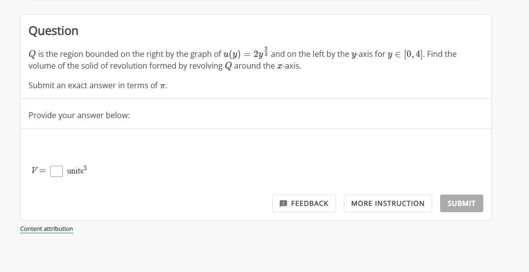 Solved QuestionQ is ﻿the region bounded on ﻿the right by | Chegg.com
