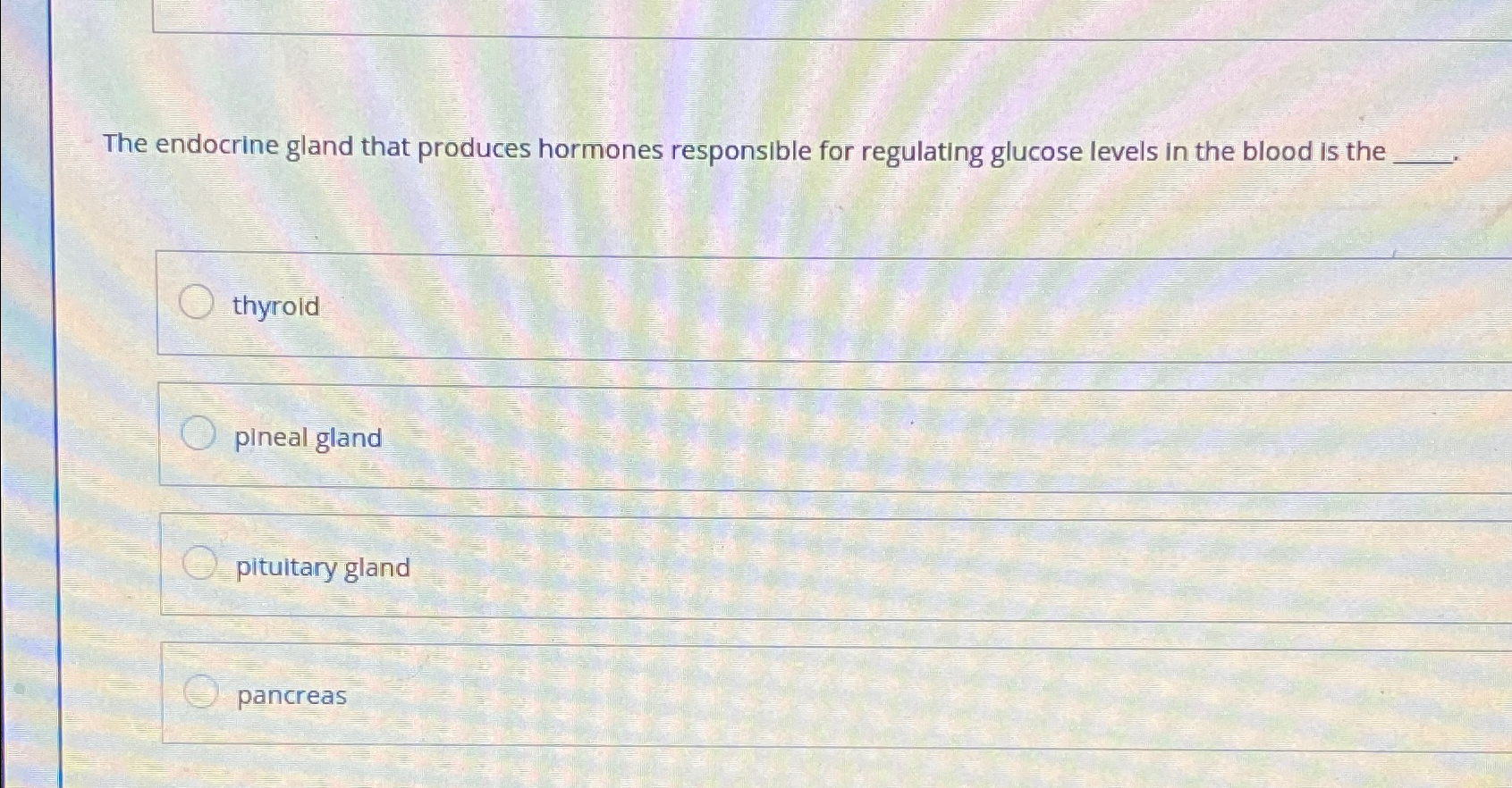 Solved The endocrine gland that produces hormones | Chegg.com
