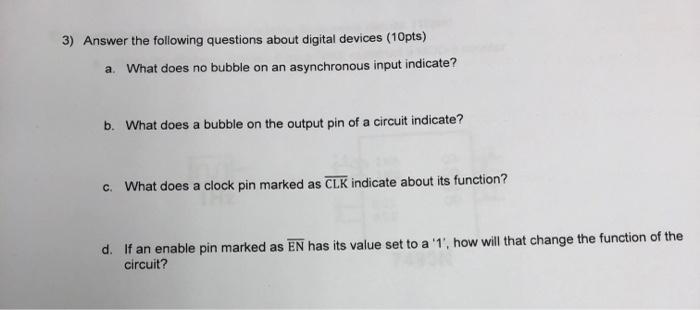 Solved 3) Answer the following questions about digital | Chegg.com