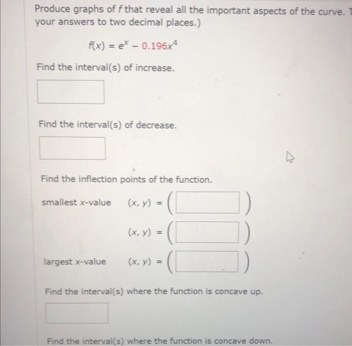 Solved Produce graphs of f that reveal all the important | Chegg.com