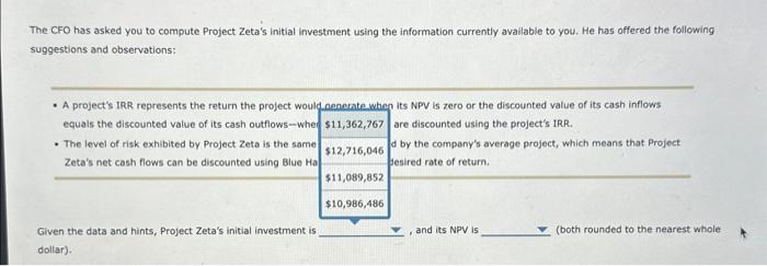 Solved 5. Understanding the IRR and NPV The net present | Chegg.com