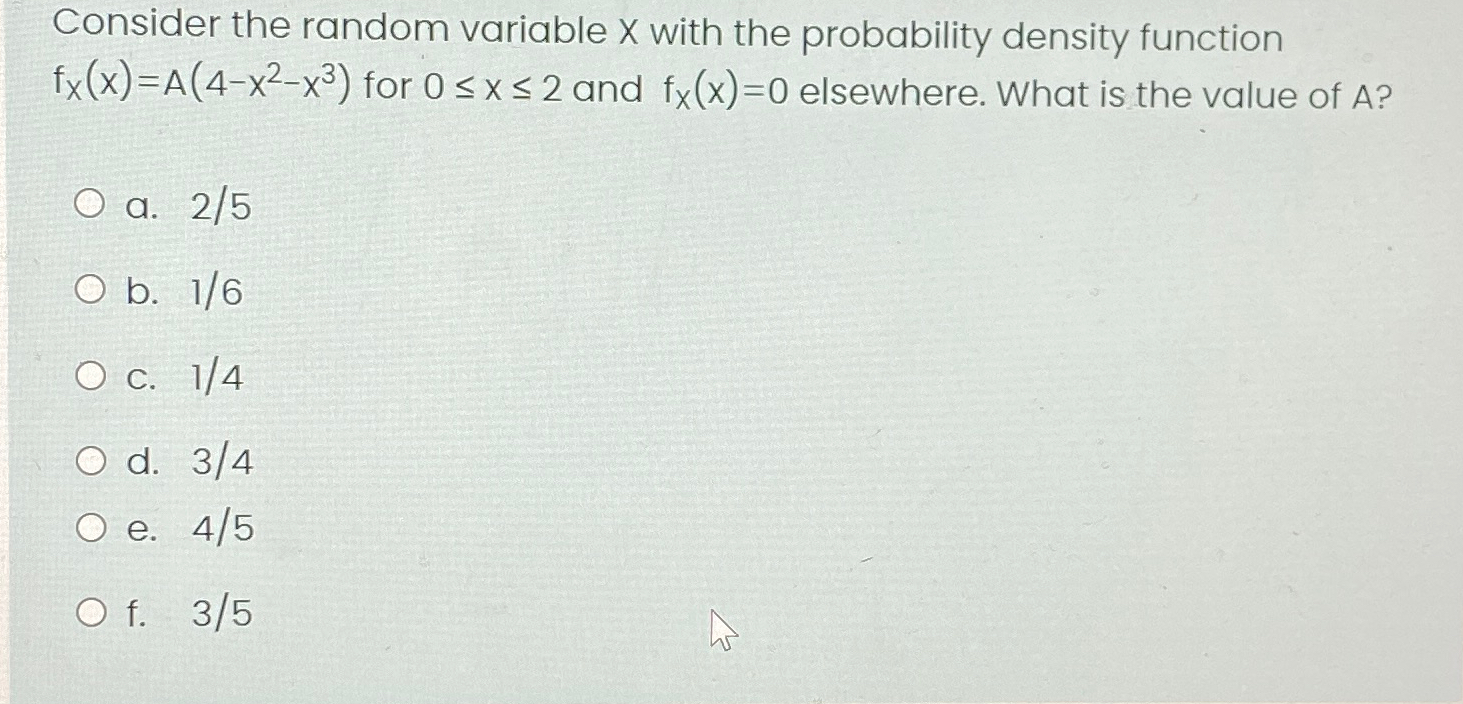 Solved Consider the random variable x ﻿with the probability | Chegg.com