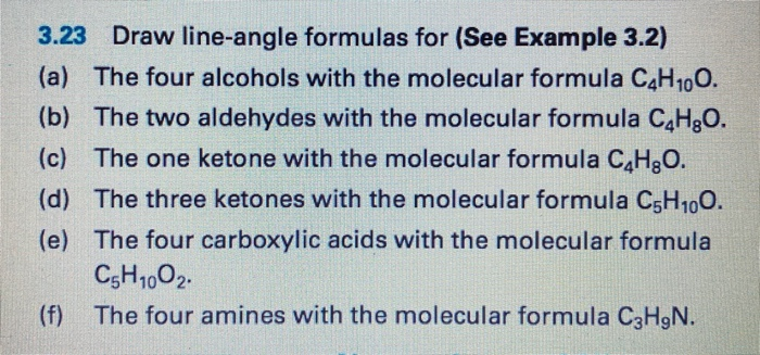 Solved 3.23 Draw line-angle formulas for (See Example 3.2) | Chegg.com