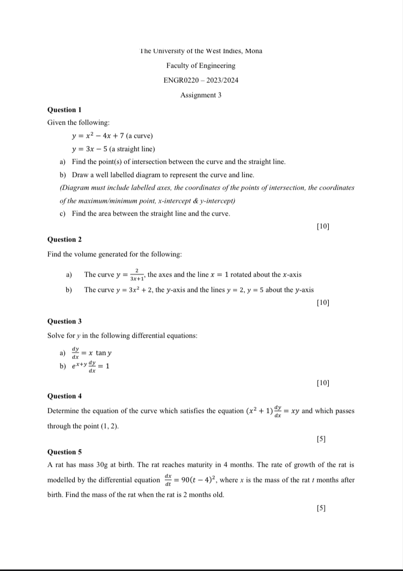 Solved Assignment 3Question 1Given the | Chegg.com