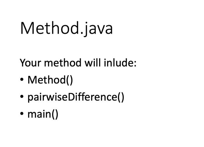 Solved By using java, write the Method class and the | Chegg.com