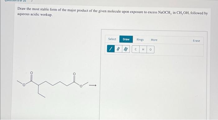 Solved Draw the most stable form of the major product of the | Chegg.com