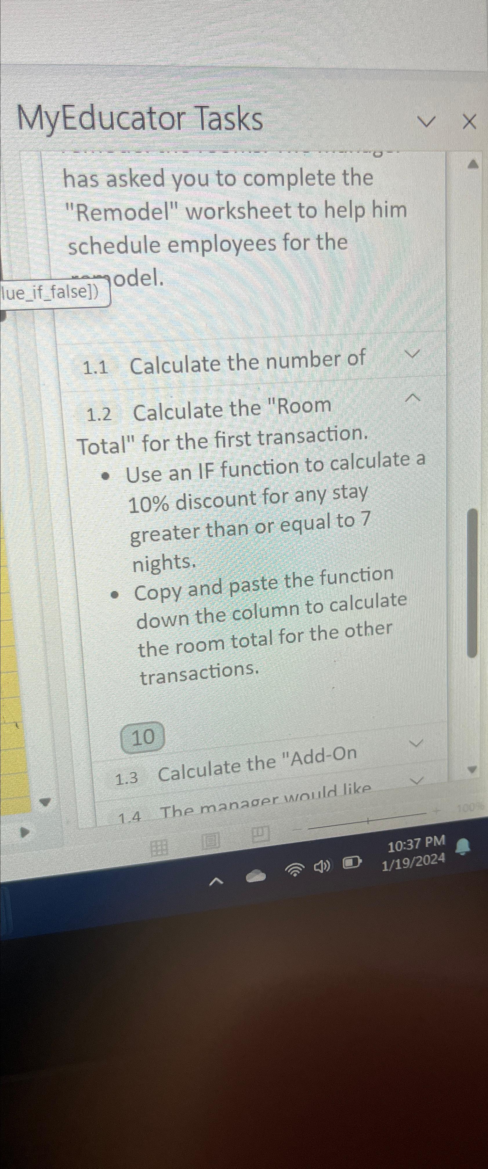 Solved MyEducator Taskshas asked you to complete the | Chegg.com