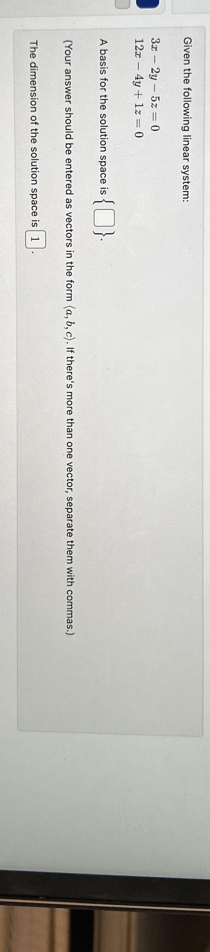 Solved Given the following linear | Chegg.com