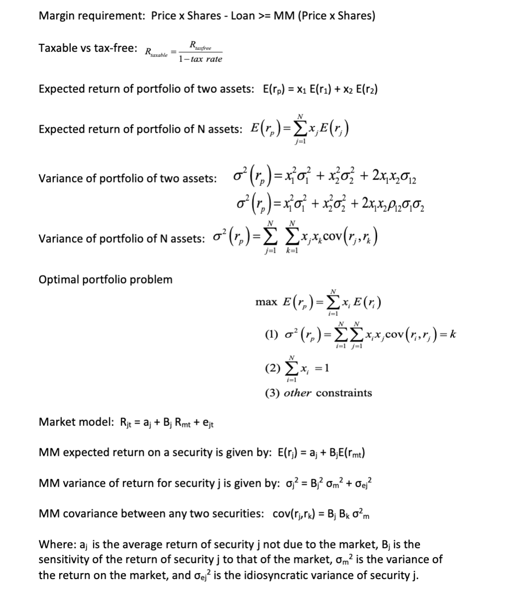 Solved Problem 2 (10 ﻿points)The expected return and | Chegg.com