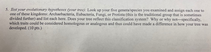 Solved 5 genera species : lobaria quercizans , Didinium | Chegg.com