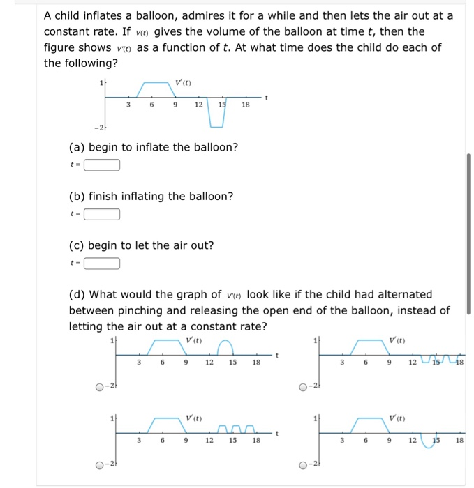 Solved A child inflates a balloon, admires it for a while | Chegg.com