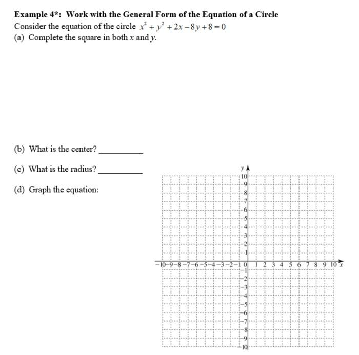 Solved Example 1: Write the Standard Form of the Equation of | Chegg.com