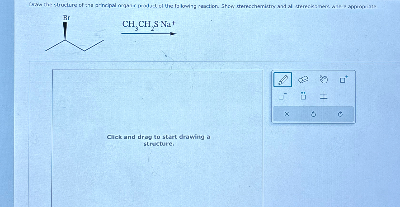 Solved Draw the structure of the principal organic product | Chegg.com