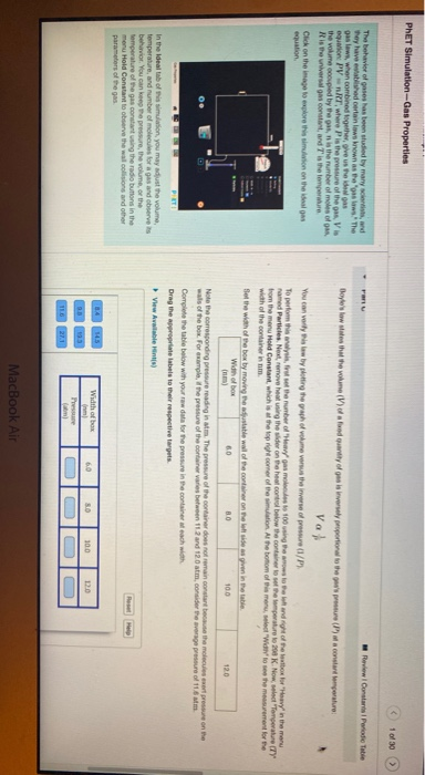 Solved PHET Simulation-Gas Properties 1 of 30 Review | Chegg.com