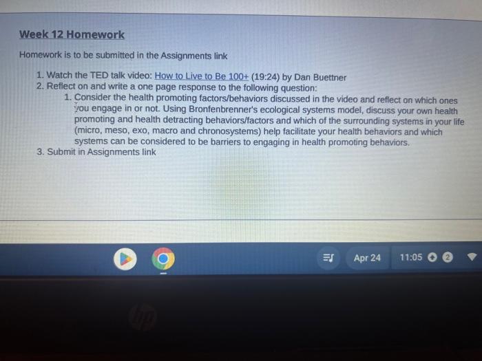 Solved Week 12 Homework Homework is to be submitted in the | Chegg.com