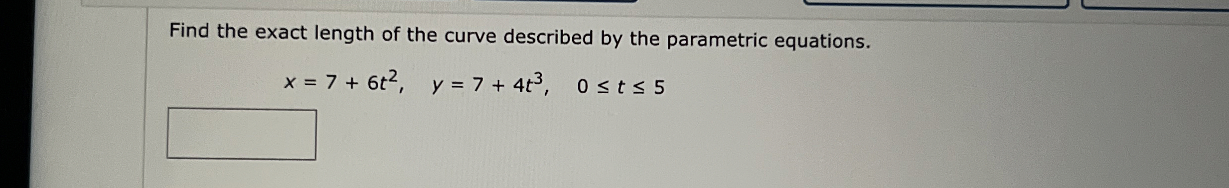 Solved Find the exact length of the curve described by the | Chegg.com