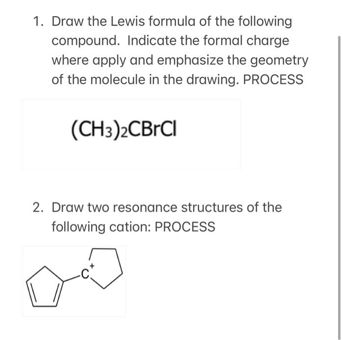 Solved 1. Draw the Lewis formula of the following compound. | Chegg.com