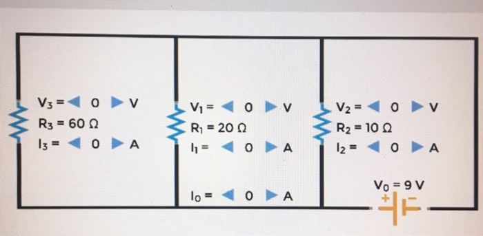 Solved V3 = OV R3 = 60 13 = 0 A Vi = 0V R = 20 h = OA V2 = | Chegg.com