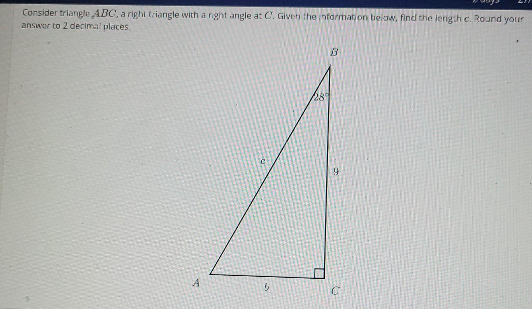 Solved Consider triangle ABC, a right triangle with a right | Chegg.com