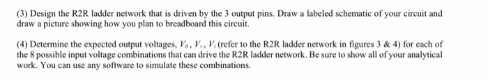 Solved (3) Design the R2R ladder network that is driven by | Chegg.com