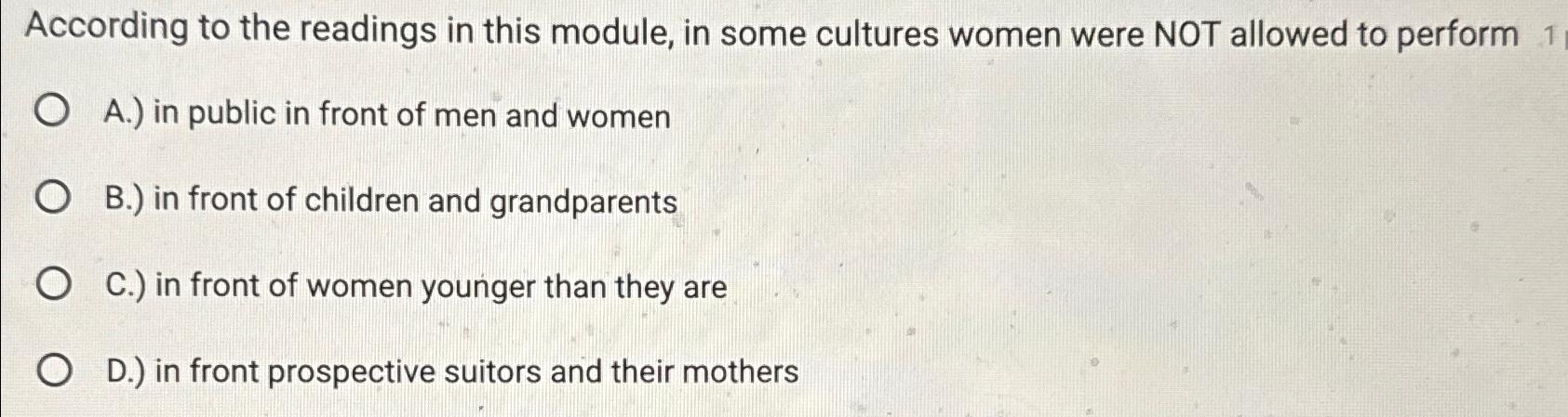 Solved According to the readings in this module, in some | Chegg.com