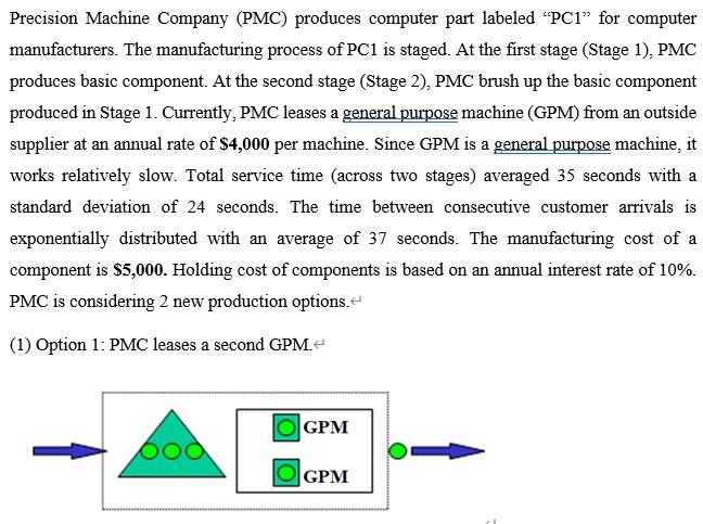 Solved Precision Machine Company (PMC) produces computer | Chegg.com